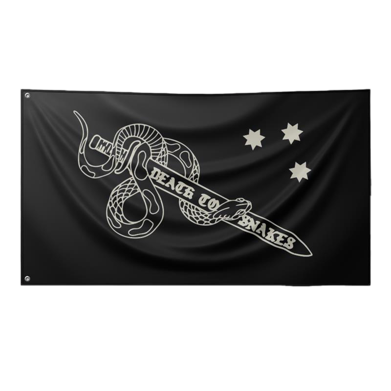 Death To Snakes Flag – One 7 Six